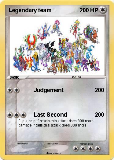 Pokémon Legendary team 11 11 - Judgement - My Pokemon Card