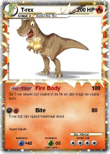 Pokémon T rex 710 710 - Fire Body - My Pokemon Card