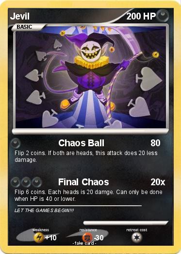 Pokémon Jevil 88 88 - Chaos Ball - My Pokemon Card