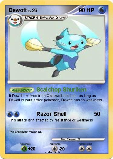 Pokémon Dewott 26 26 - Scalchop Shuriken - My Pokemon Card
