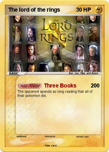 Pokémon The lord of the rings 1 1 - Three Books - My Pokemon Card
