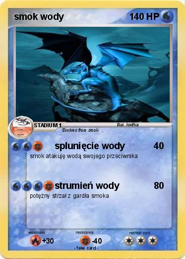 Pokémon smok wody 1 1 - splunięcie wody - Twoja własna karta pokemon