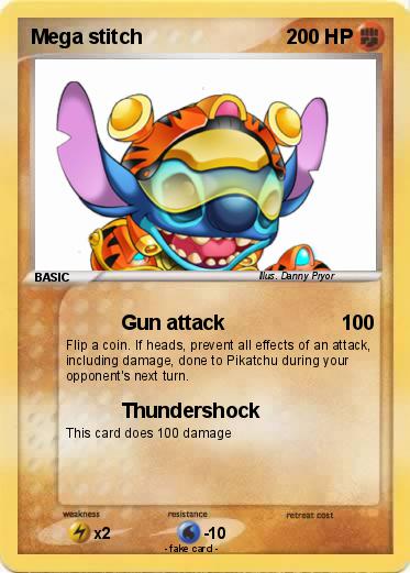 Pokémon Mega stitch 1 1 - Gun attack - My Pokemon Card