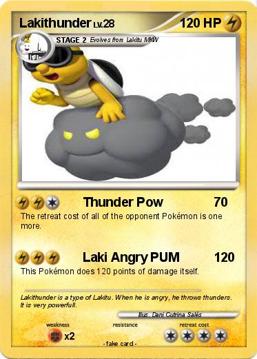 Pokémon Lakithunder 3 3 - Thunder Pow - My Pokemon Card