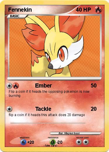 Pokémon Fennekin 289 289 - Ember - My Pokemon Card