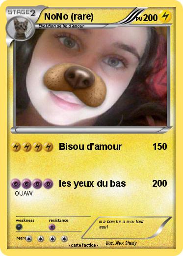 Pokémon NoNo rare - Bisou d'amour - Ma carte Pokémon