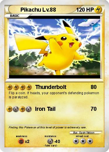 Pokémon Pikachu Lv 88 1 1 - Thunderbolt - My Pokemon Card
