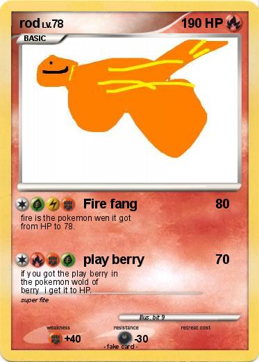 Pokémon rod 21 21 - Fire fang - My Pokemon Card