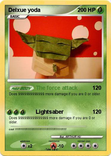Pokémon Delxue yoda - The force attack - My Pokemon Card