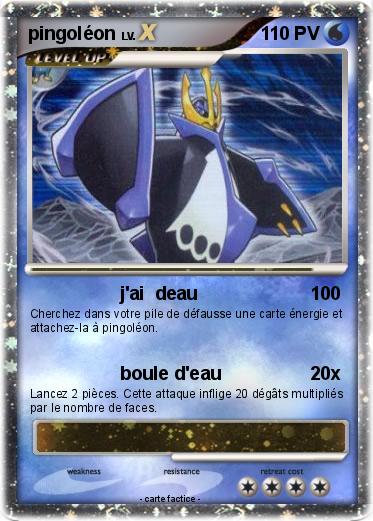 Pokémon pingoleon 453 453 - j'ai deau - Ma carte Pokémon