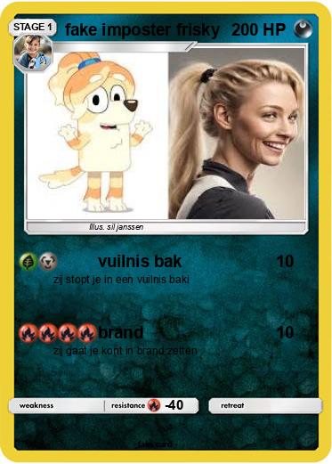 Pokémon fake imposter frisky - vuilnis bak - My Pokemon Card