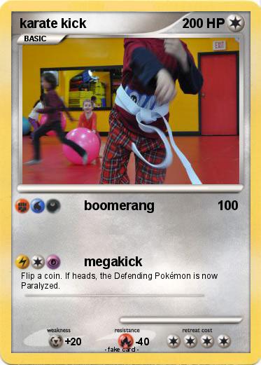 Pokémon karate kick - boomerang - My Pokemon Card