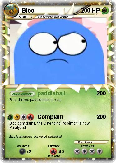 Pokémon Bloo 42 42 - paddleball - My Pokemon Card