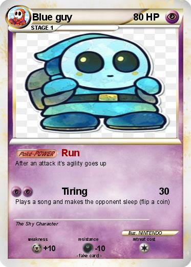 Pokémon Blue guy 8 8 - Run - My Pokemon Card