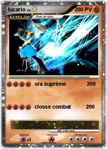 Pokémon lucario 1543 1543 - ora suprème 200 - Ma carte Pokémon