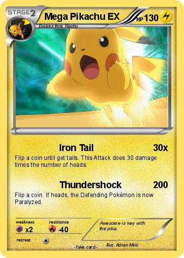 Pokémon Mega Pikachu EX 84 84 - Iron Tail - My Pokemon Card