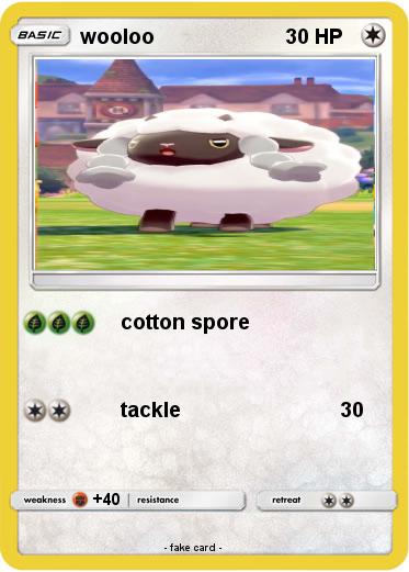 Pokémon wooloo - cotton spore - My Pokemon Card