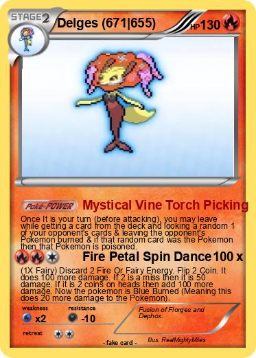 Pokémon Delges 671 655 655 - Mystical Vine Torch Picking - My Pokemon Card