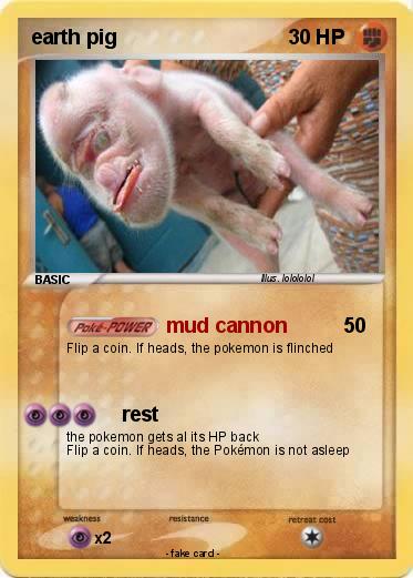 Pokémon earth pig 1 1 - mud cannon - My Pokemon Card