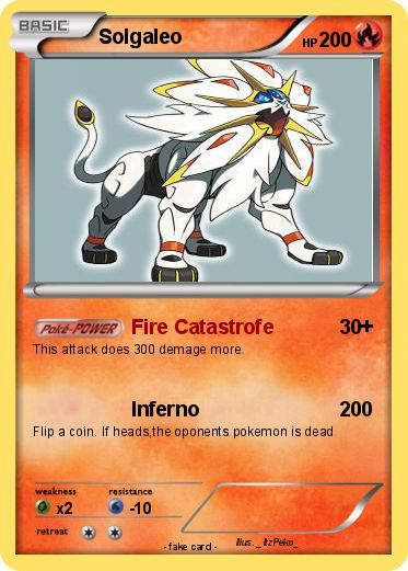 Pokémon Solgaleo 207 207 - Fire Catastrofe - My Pokemon Card