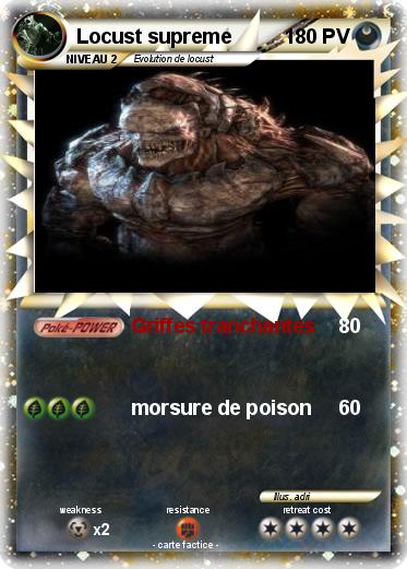 Pokémon Locust supreme - Griffes tranchantes - Ma carte Pokémon
