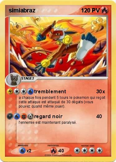 Pokémon simiabraz 324 324 - tremblement - Ma carte Pokémon