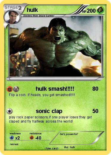 Pokémon hulk 1290 1290 - hulk smash!!!!! - My Pokemon Card