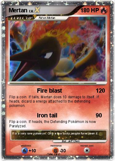 Pokémon Mertan - Fire blast - My Pokemon Card