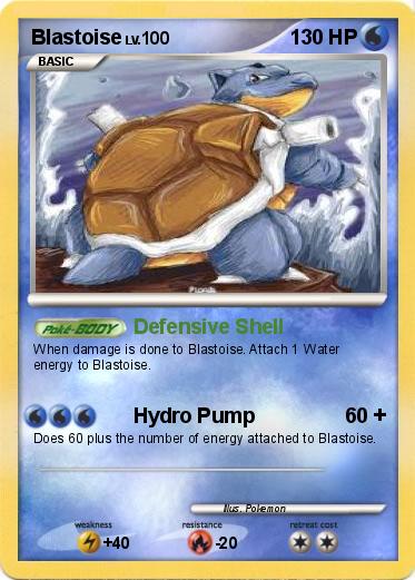 Pokémon Blastoise 158 158 - Defensive Shell - My Pokemon Card