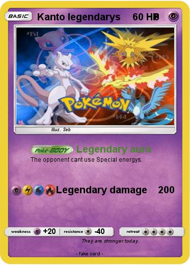 Pokémon Kanto legendarys 6 6 - Legendary aura - My Pokemon Card