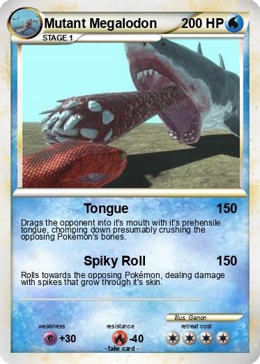 Pokémon Mutant Megalodon - Tongue - My Pokemon Card