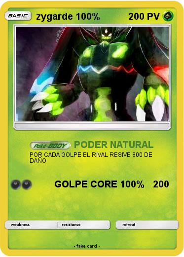 Pokémon zygarde 100 71 71 - PODER NATURAL - Mi carta pokémon