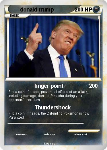 Pokémon donald trump 2252 2252 - finger point - My Pokemon Card