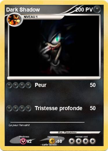 Pokémon Dark Shadow 313 313 - Peur - Ma carte Pokémon