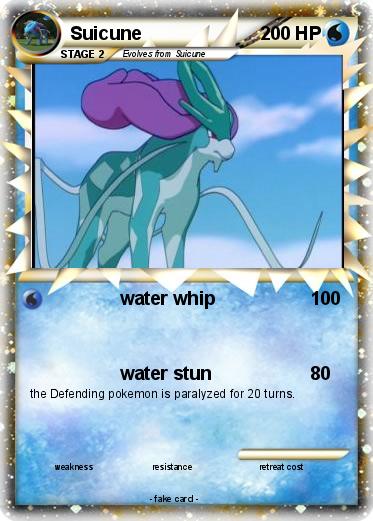 Pokémon Suicune 1205 1205 - water whip - My Pokemon Card