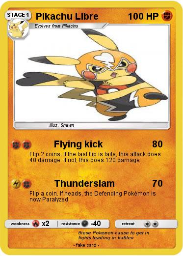 Pokémon Pikachu Libre 53 53 - Flying kick - My Pokemon Card