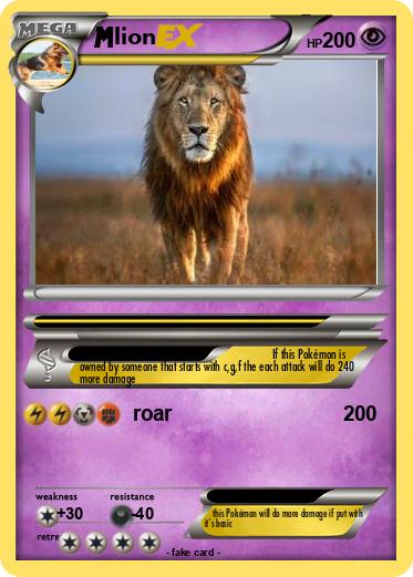 Pokémon lion 1141 1141 - roar - My Pokemon Card