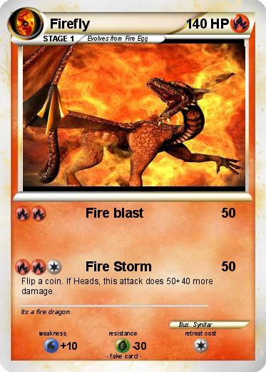 Pokémon Firefly 5 5 - Fire blast - My Pokemon Card