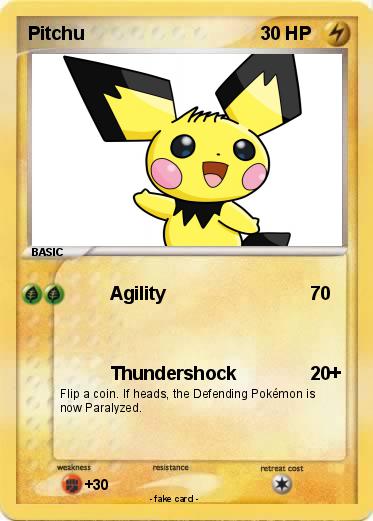 Pokémon Pitchu 32 32 - Agility - My Pokemon Card