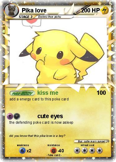 Pokémon Pika love 6 6 - kiss me - My Pokemon Card
