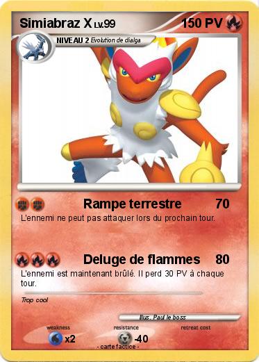 Pokémon Simiabraz X 62 62 - Rampe terrestre - Ma carte Pokémon