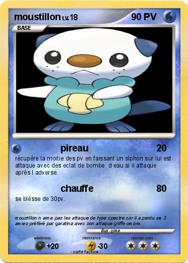 Pokémon moustillon 40 40 - pireau - Ma carte Pokémon