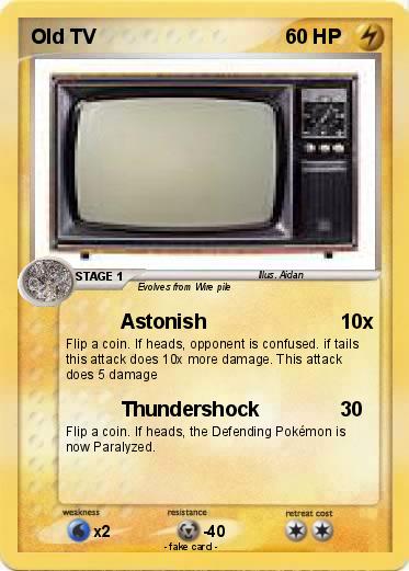 Pokémon Old TV 1 1 - Astonish - My Pokemon Card