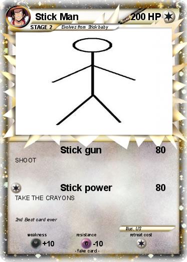 Pokémon Stick Man 37 37 - Stick gun - My Pokemon Card