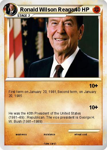 Pokémon Ronald Wilson Reagan - My Pokemon Card