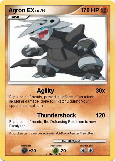 Pokémon Agron EX 4 4 - Agility - My Pokemon Card