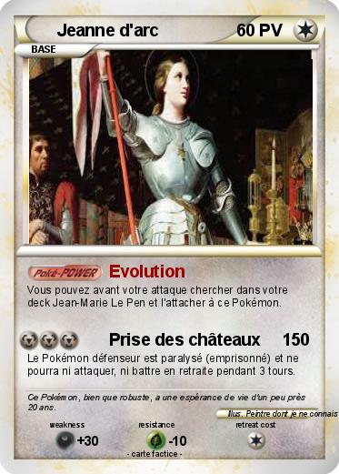 Pokémon Jeanne d arc 7 7 - Evolution - Ma carte Pokémon
