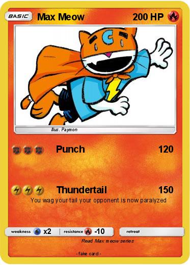 Pokémon Max Meow 1 1 - Punch - My Pokemon Card