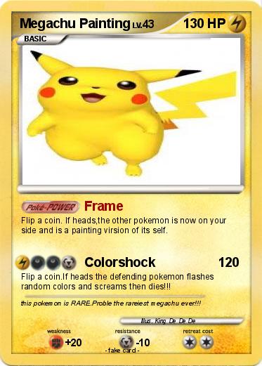 Pokémon Megachu Painting - Frame - My Pokemon Card