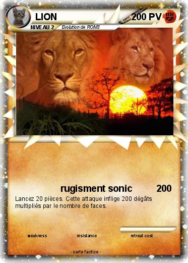 Pokémon LION 608 608 - rugisment sonic - Ma carte Pokémon